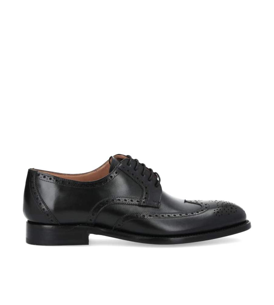 Derby Brogues Stanley Cuir lisse Noir Jean-Baptiste Rautureau pour homme Pointure 41